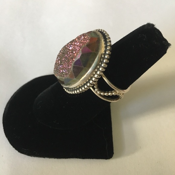 Colleen Lopez | Jewelry | Colleen Lopez Druzy Quartz Ring S Silver Sz ...